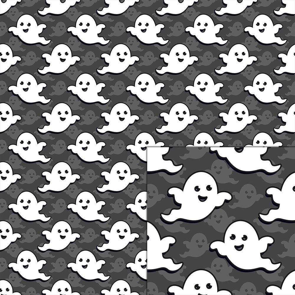 cute ghost pattern|Silhouette Design Store