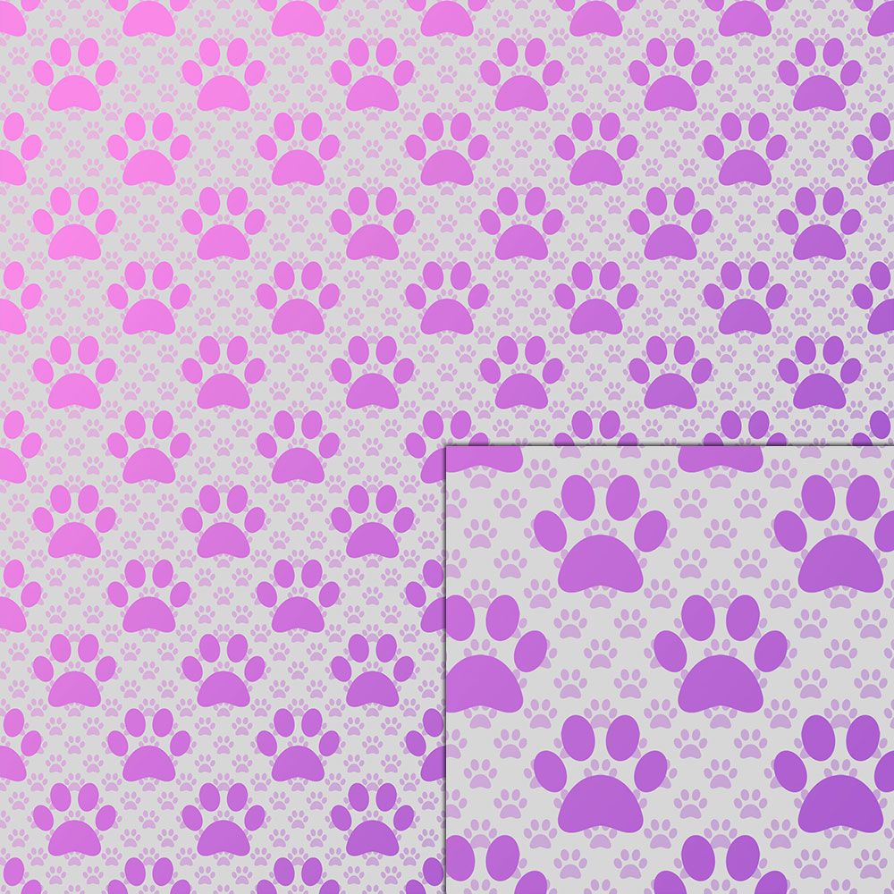 pink purple paws pattern