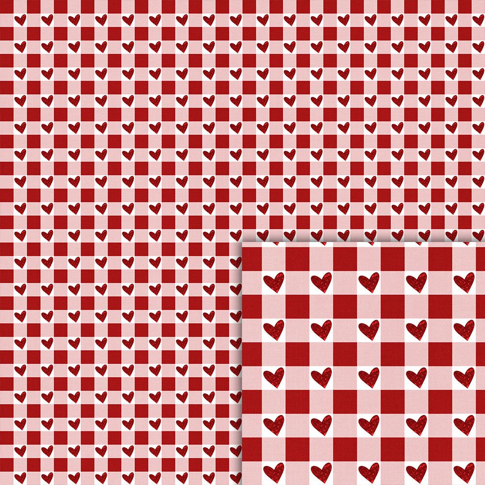 plaid hearts pattern|D-1242330