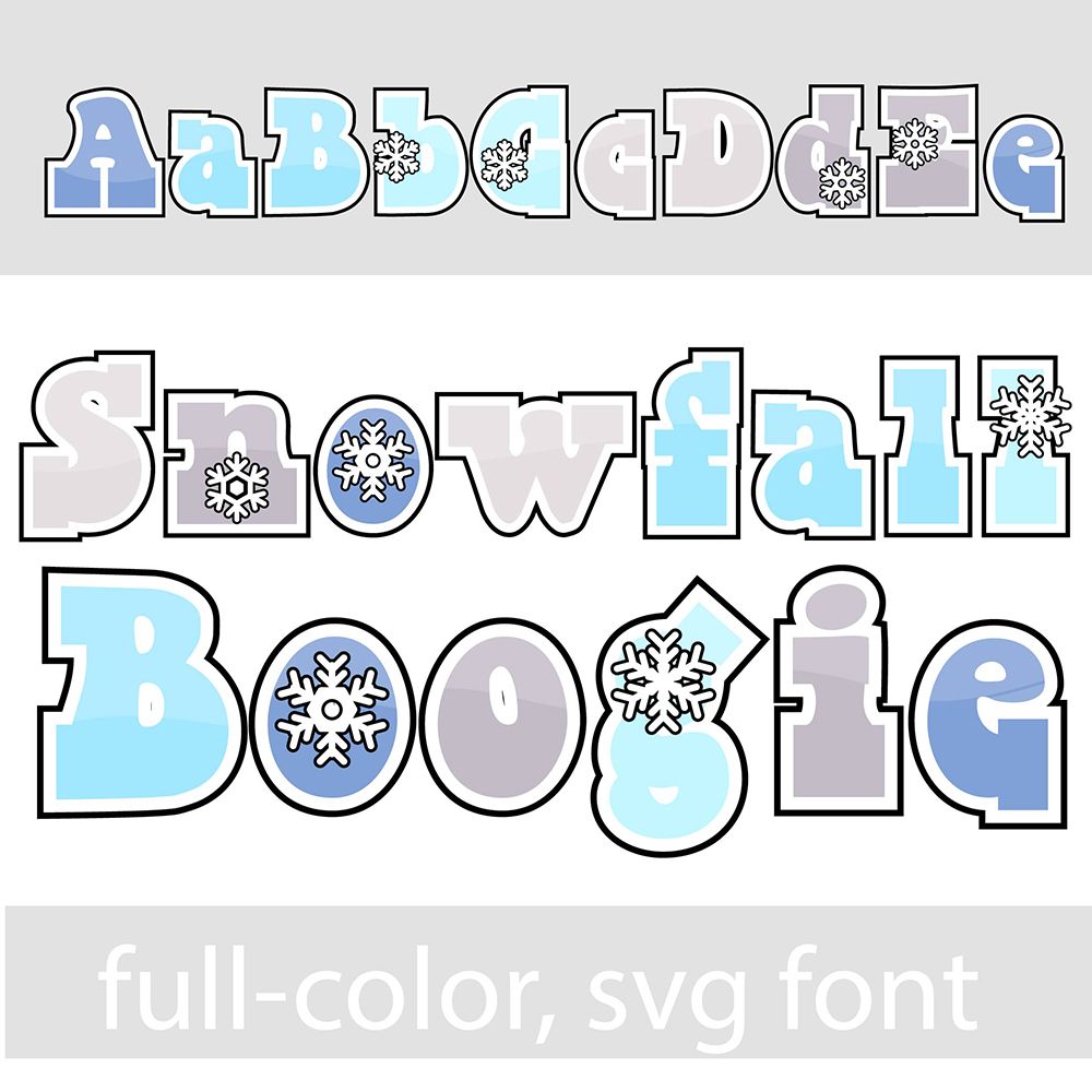 Snowfall Boogie Brrr Color Font|D-1241325