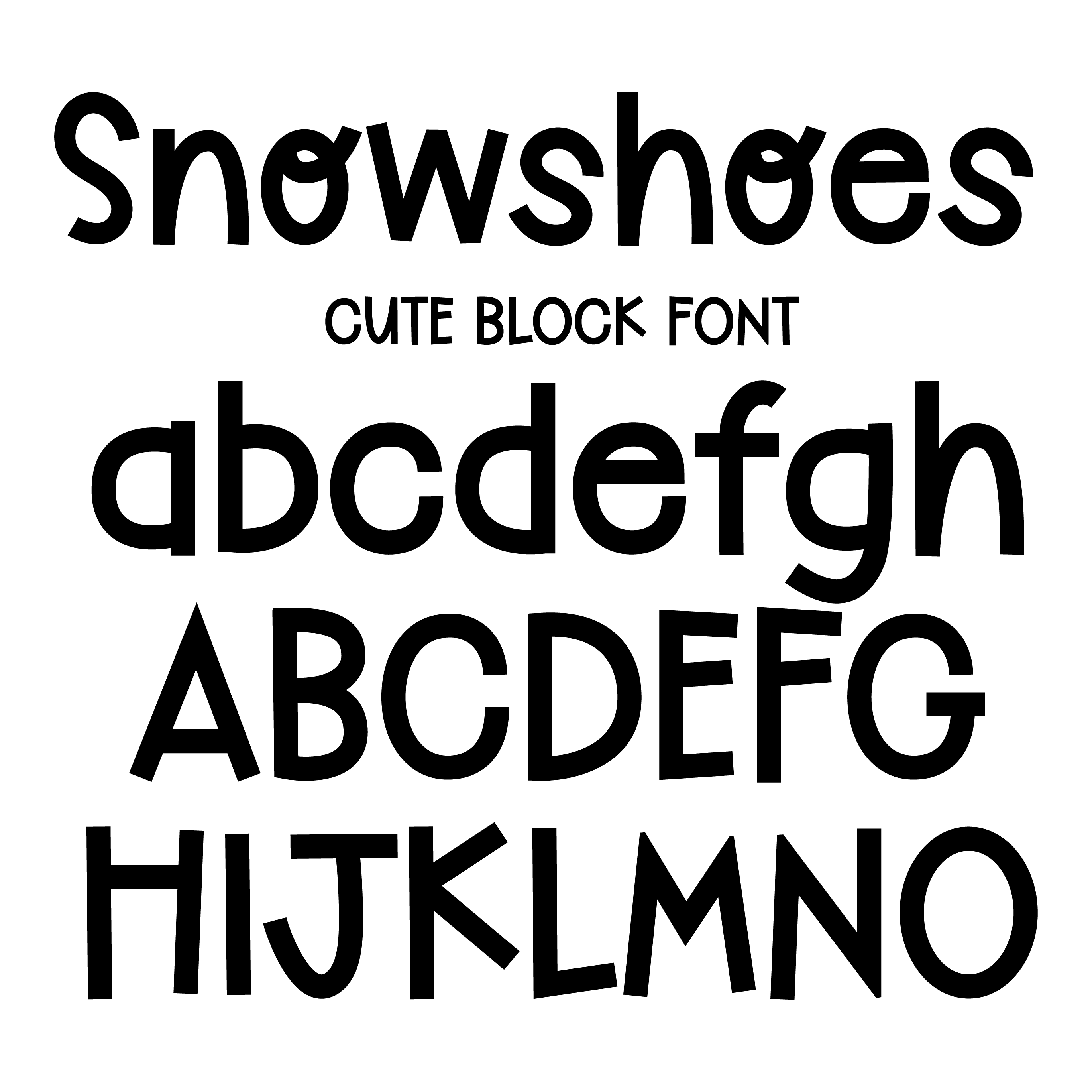 BFC Snowshoes Bold Chunky Playful Christmas Font|D-1237136