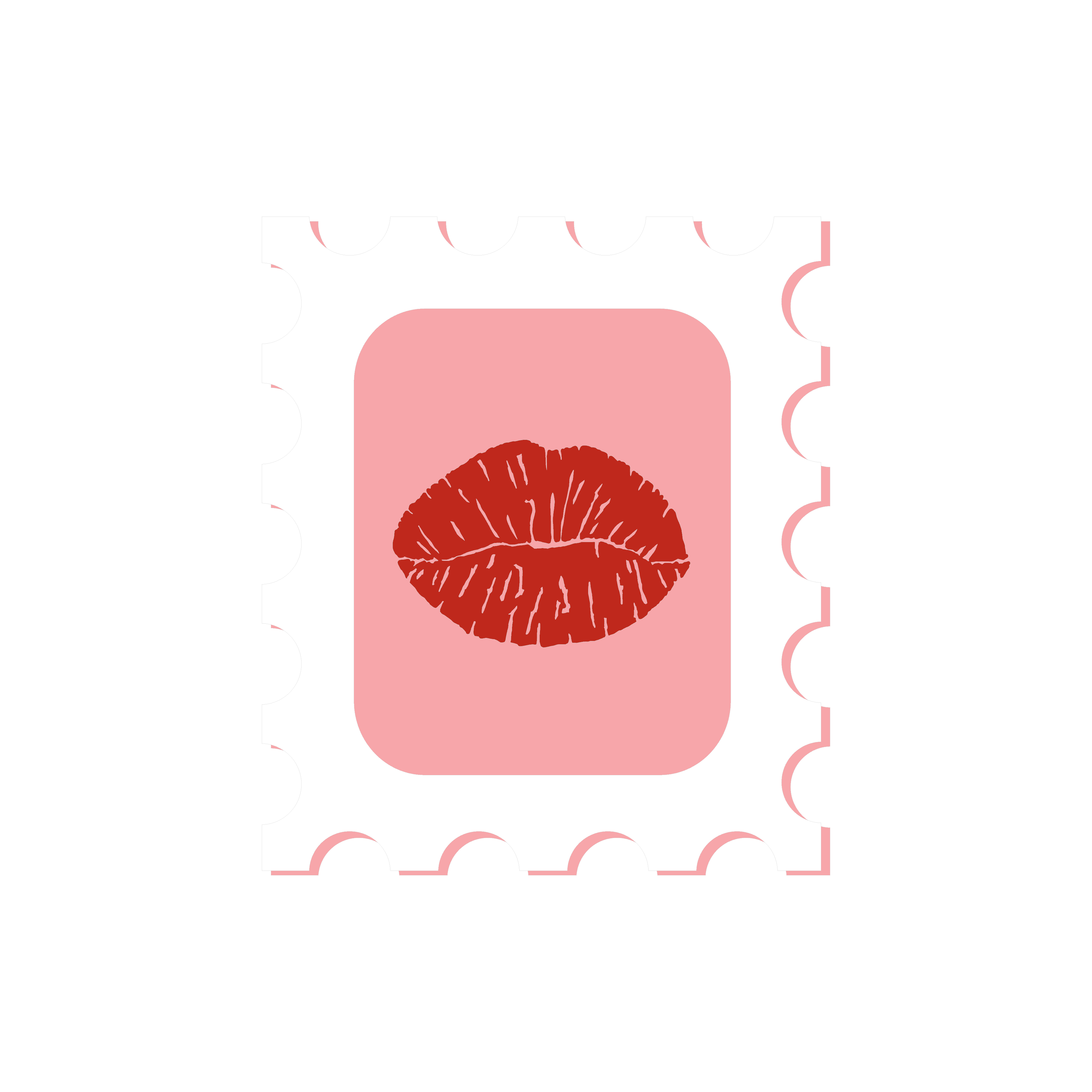 Stamp with Red Lips|D-1243764