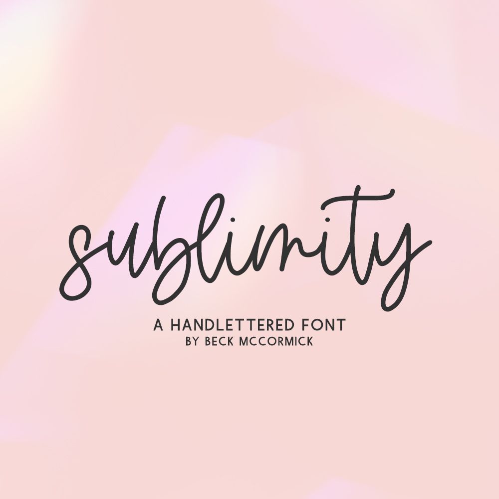 Sublimity Script Font|D-377469