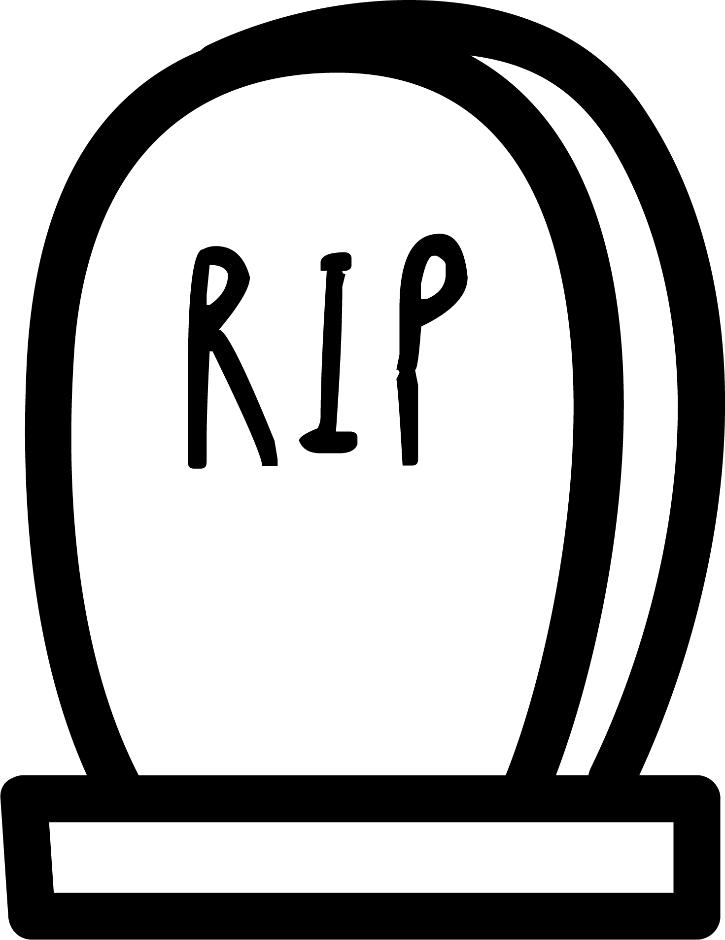 simple tombstone lineart|D-381042