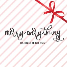 Merry Everything Script Font - Christmas Font