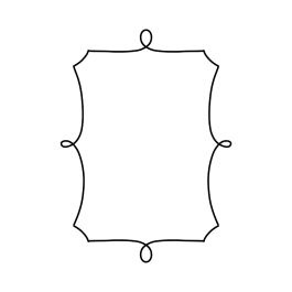 Fancy swirl rectangle frame|D-1247722
