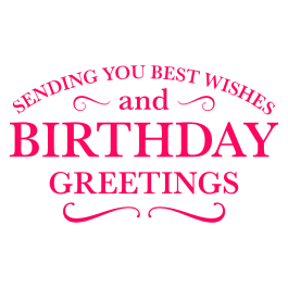 Sending You Best Wishes and Birthday Greetings Sentiment|D-1246000