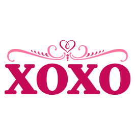XOXO Valentine's Day Hugs and Kisses Sentiment for Cards|D-1238564
