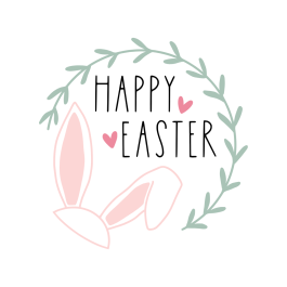 happy easter round sign design|D-1248337