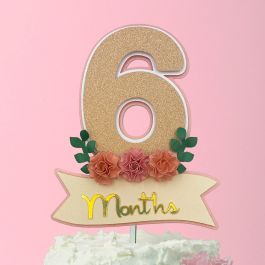 2 MONTHS FLORAL CAKE TOPPER|D-1227702