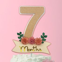 7 MONTHS FLORAL CAKE TOPPER|D-1227722
