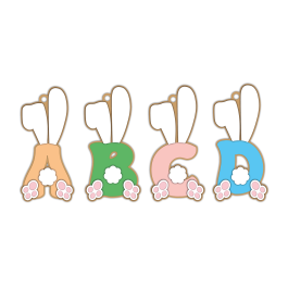Easter tag alphabet - A B C D|D-1256211
