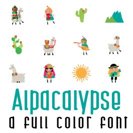Alpacalypse Full Color Font|D-1242206