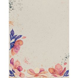 Watercolor Flowers Cover Card