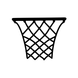 Basketball Hoop Net Sports Outline Clipart|D-1261228