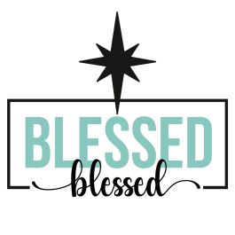 Blessed Christmas Star Framed Word|D-1228035