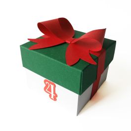 Advent Gift Box with a bow|D-1225371