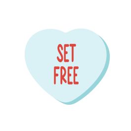 Christian Conversation Heart - Set Free - for Silhouette Studio|D-1244108