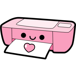 kawaii printer pink