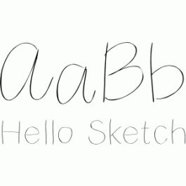hello sketch font