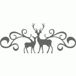 two deer flourish border