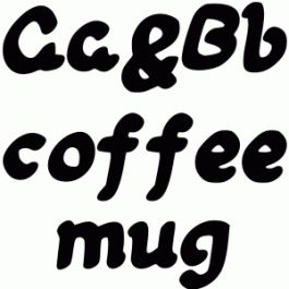 coffee mug font