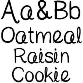 oatmeal raisin cookie font