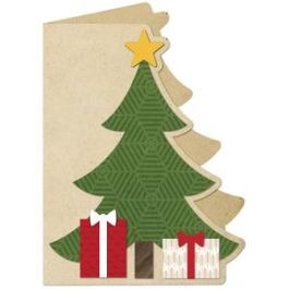 a2 christmas tree shaped card