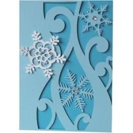 5x7 snowflakes abstract layer card