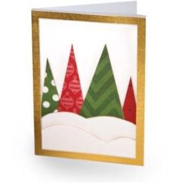 christmas tree folded vertical card