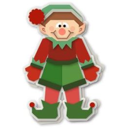 elf shaped a7 card