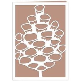 pine cone papercut card