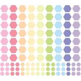 pastel hexagons
