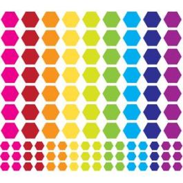 rainbow hexagons