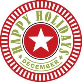 happy holidays december circle
