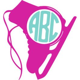 ice skate monogram