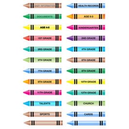 a child's life crayon stickers