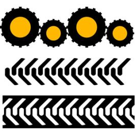 tire marks tractor borders