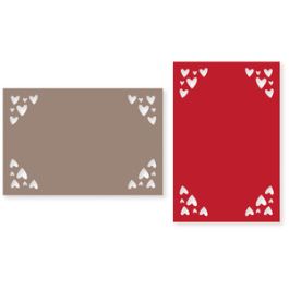 heart cluster corner cards