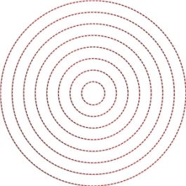 stitching templates - nested circles (inch)