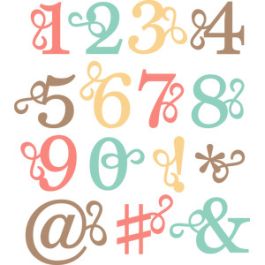 flourish number set|115929