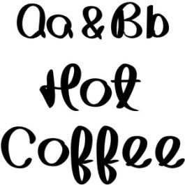 hot coffee font
