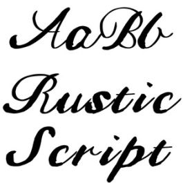 rustic script font