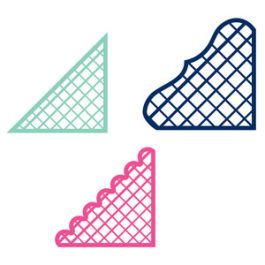 fancy lattice corners set