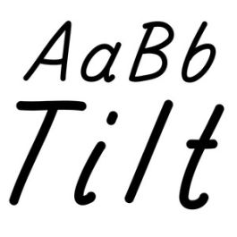 tilt font