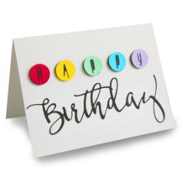 happy birthday circles folded card