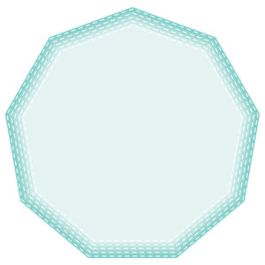 stitched nested shapes