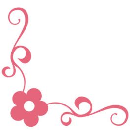 simple flower corner flourish a