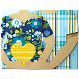 couple pregnancy belly card