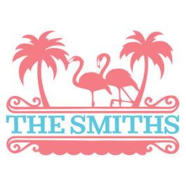 flamingo split monogram frame